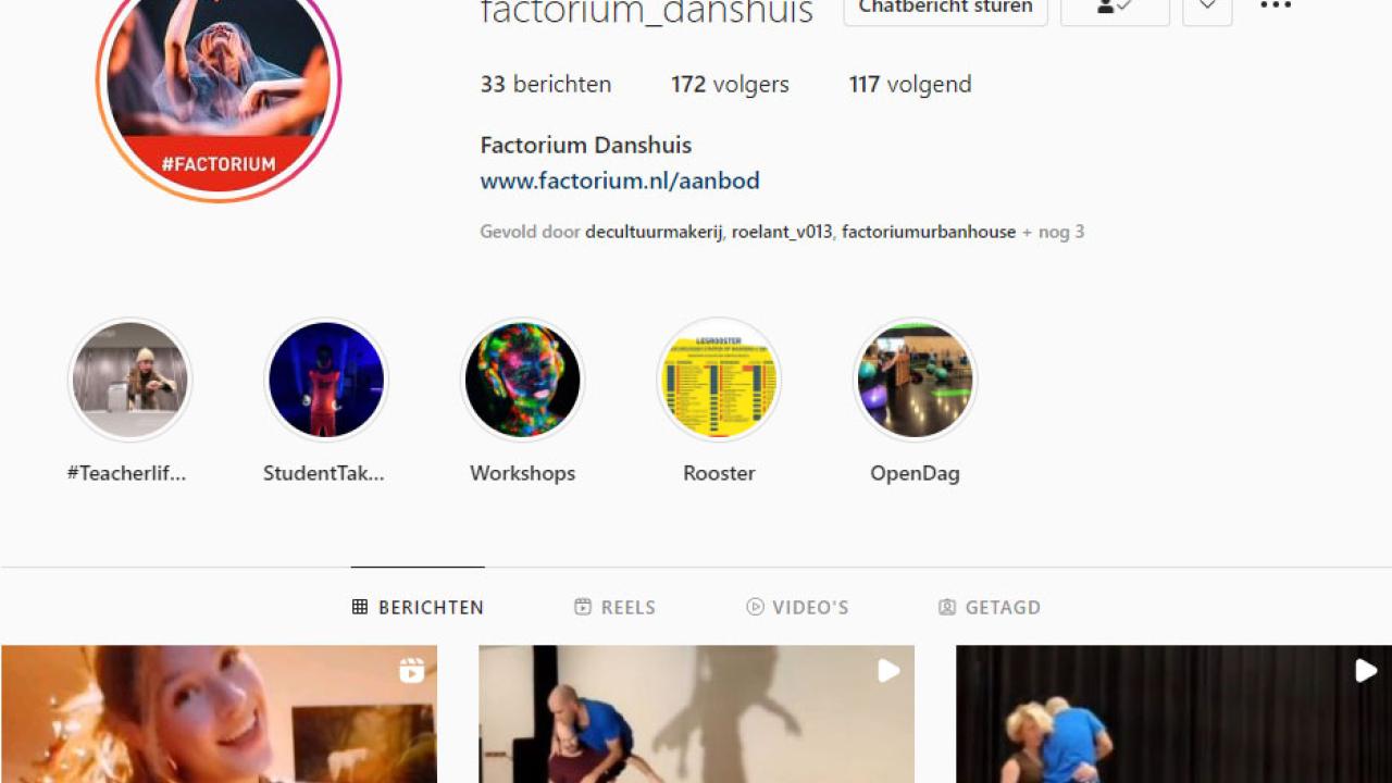 Nieuw: Instapage Factorium Danshuis